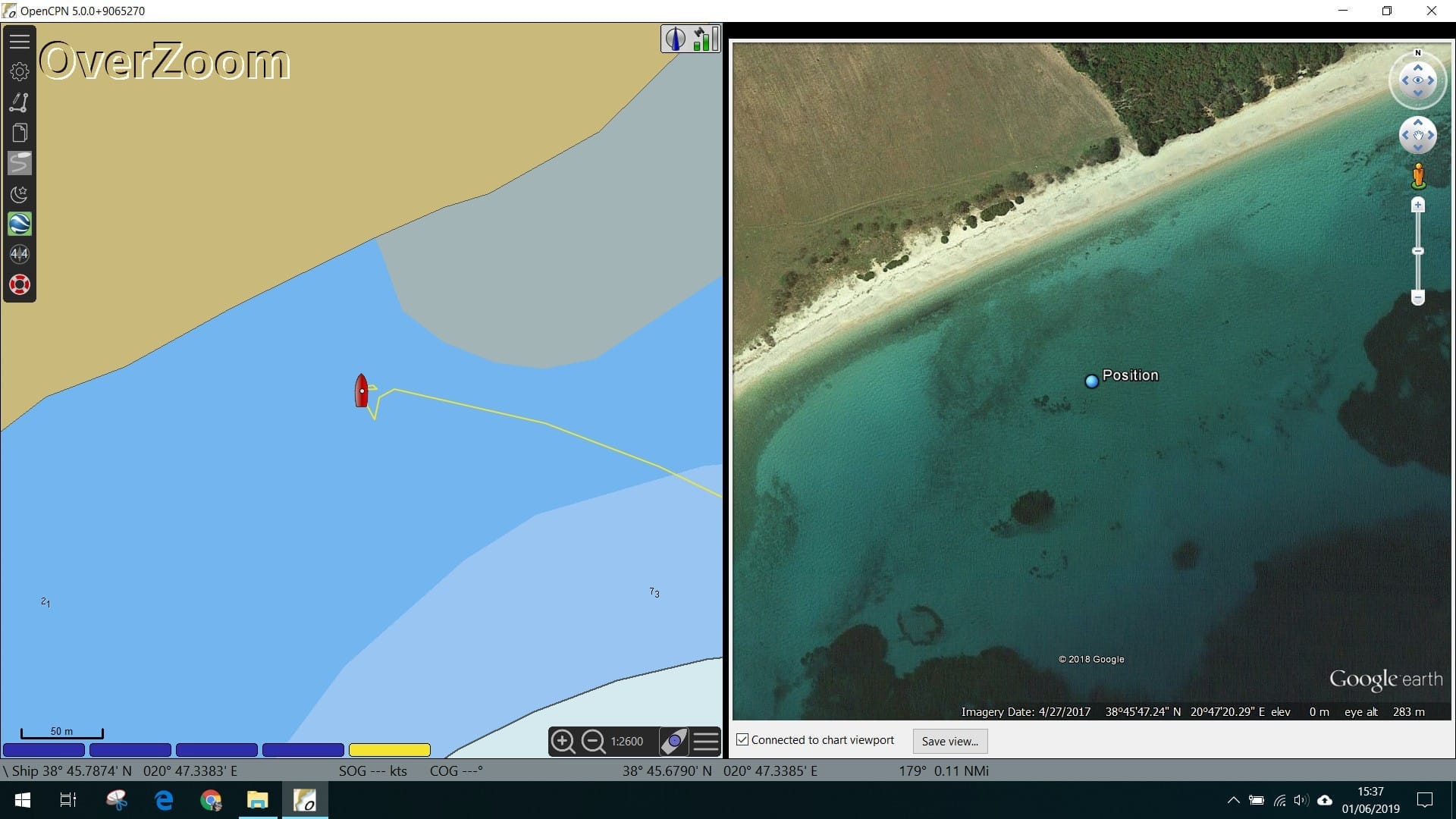 Using Google Earth with Open CPN - Marine Surveyor (AffilIIMS + AYDSA ...